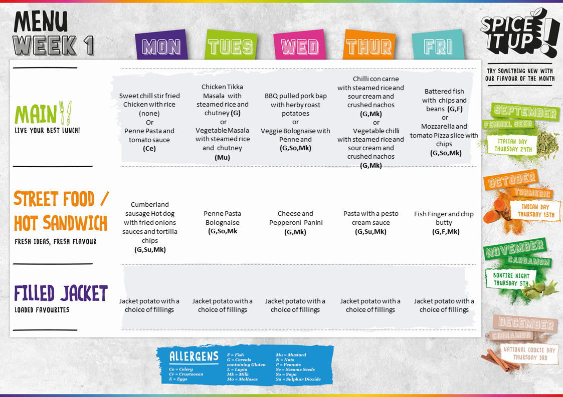 School Menu - Weald of Kent Grammar School